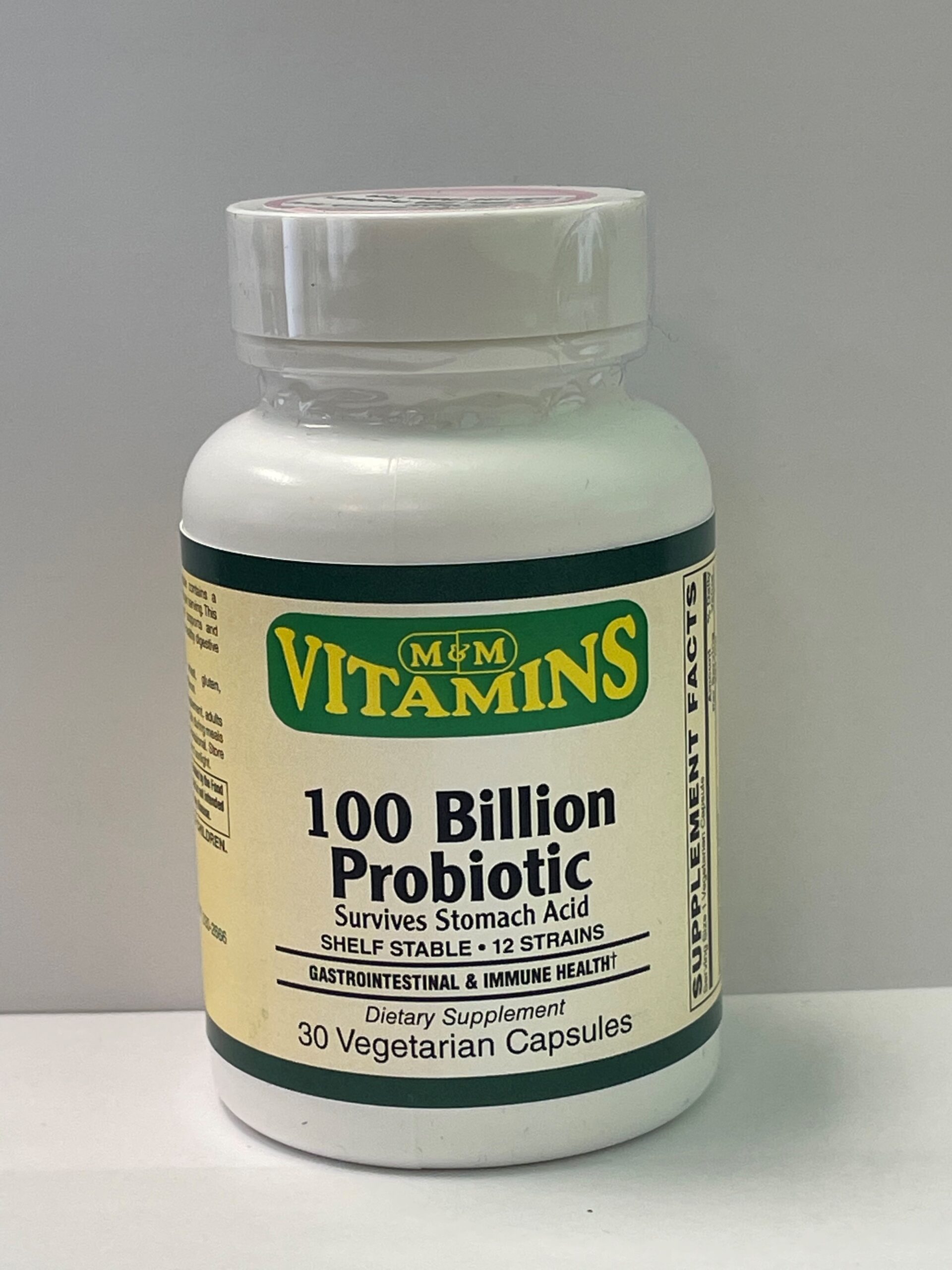 M&M Vitamins Brand, 100 BILLION PROBIOTIC 30 VCAP - M and M Vitamins, LLC