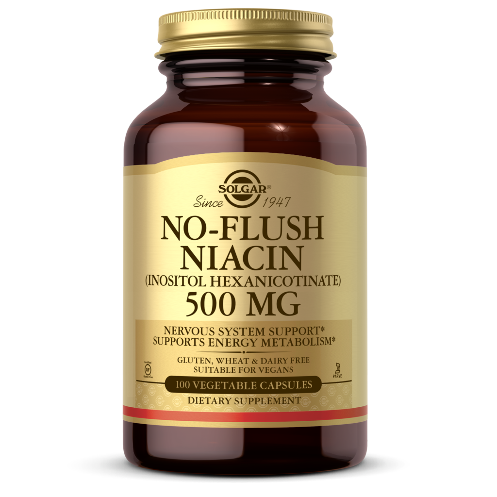 Solgar, No-Flush Niacin 500 mg Vegetable Capsules (Vitamin B3 ...
