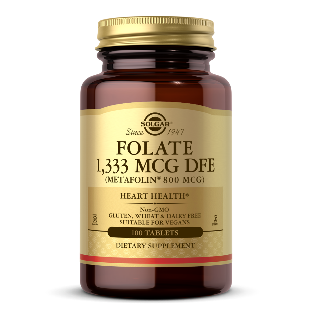 Solgar, Folate 1,333 MCG DFE (Metafolin® 800 mcg) Tablets 100 TAB - M ...