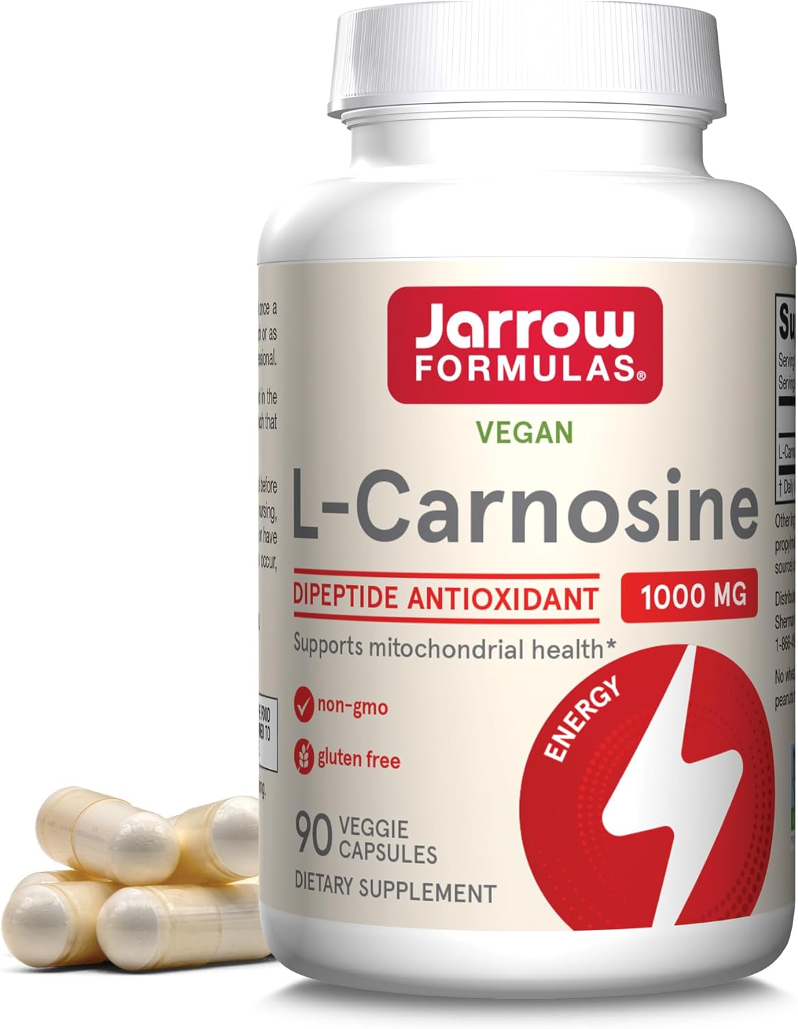 Jarrow Formulas, L-Carnosine 500 MG 90 VCAPS - M and M Vitamins, LLC