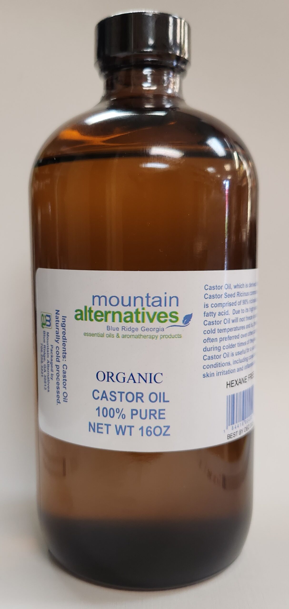 Mountain Alternatives, Castor Oil 16oz - M and M Vitamins, LLC